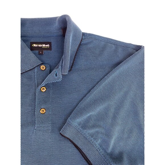 Bollé Golf | Shirts | Boll Golf Mens Short Sleeve Polo L Blue Black ...